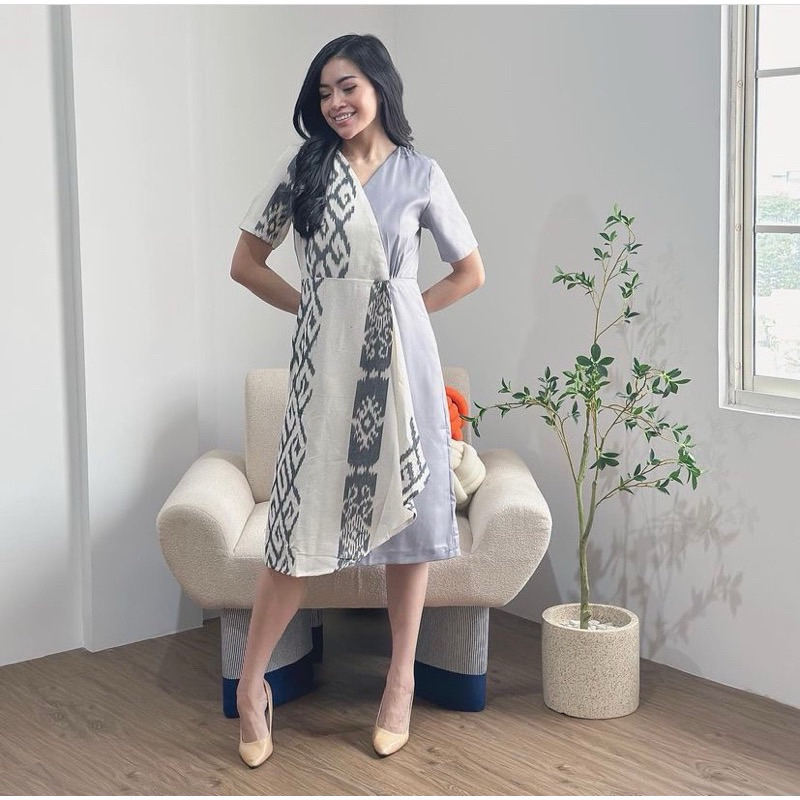 Jual Tunik Tenun Troso / Tunik kombinasi Toyobo / Dress Kantoran/ tenun toraja | Shopee Indonesia