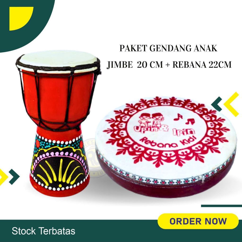 Jual Rebana kayu mangga mainan ukuran 22cm rebana mainan kotek kencreng ...