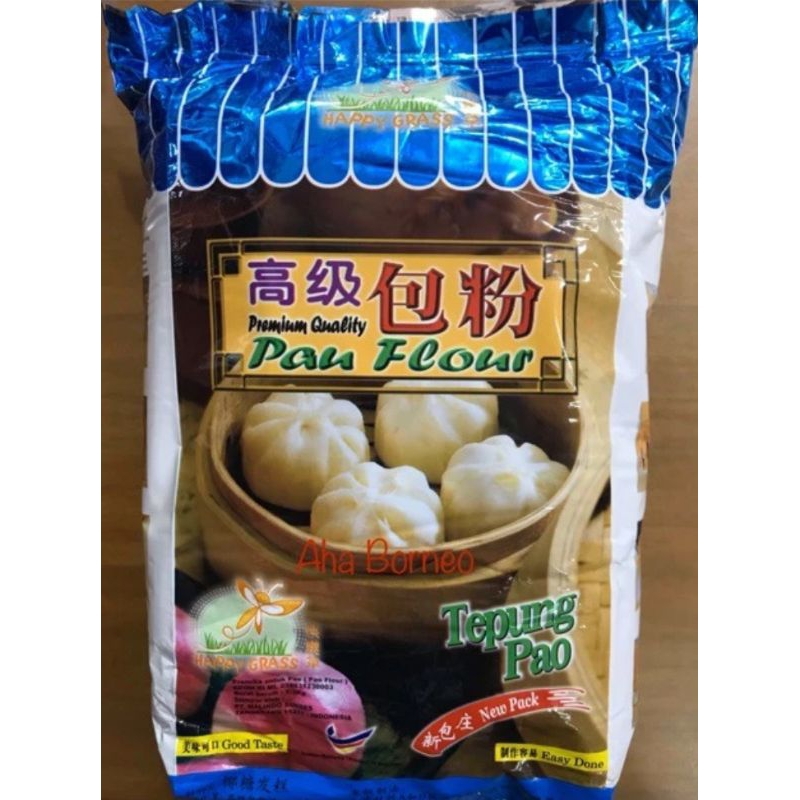 Jual Tepung Pao Happy Grass 1,3 kg / Tepung Bakpau / Bapao Flour / Pau ...