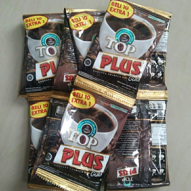 Jual KOPI TOP PLUS GULA RENCENG 10 SACHET 18g | Shopee Indonesia