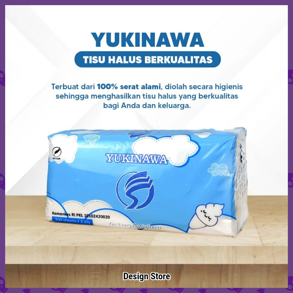 Jual Tissue Yukinawa Multifungsi 200 Sheet 2 Ply Tissue Wajah Serat ...