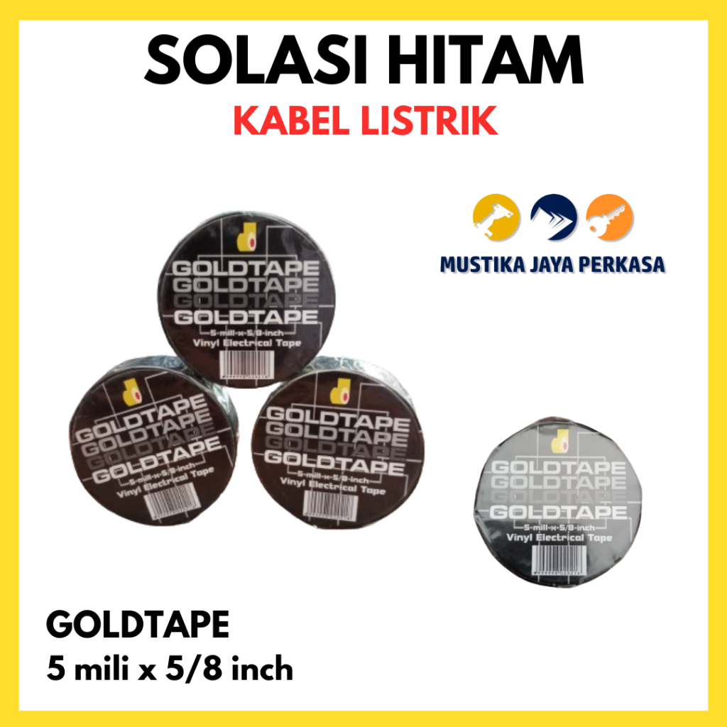 Jual Isolasi Kabel Hitam / Solasi Kabel Listrik Hitam Kecil Goldtape ...