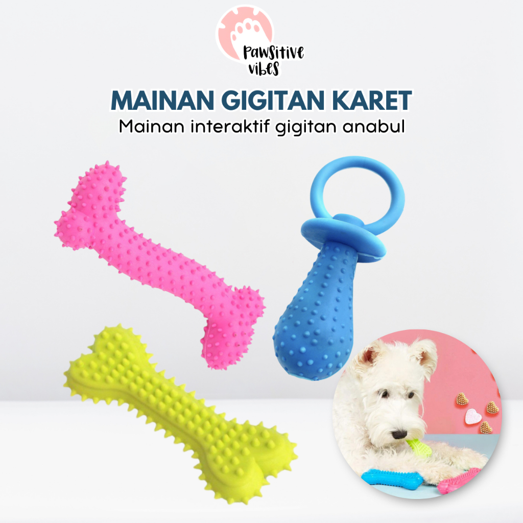 Jual Mainan Gigitan Anjing Model Tulang Berduri Tahan Gigit - Pet Chew ...
