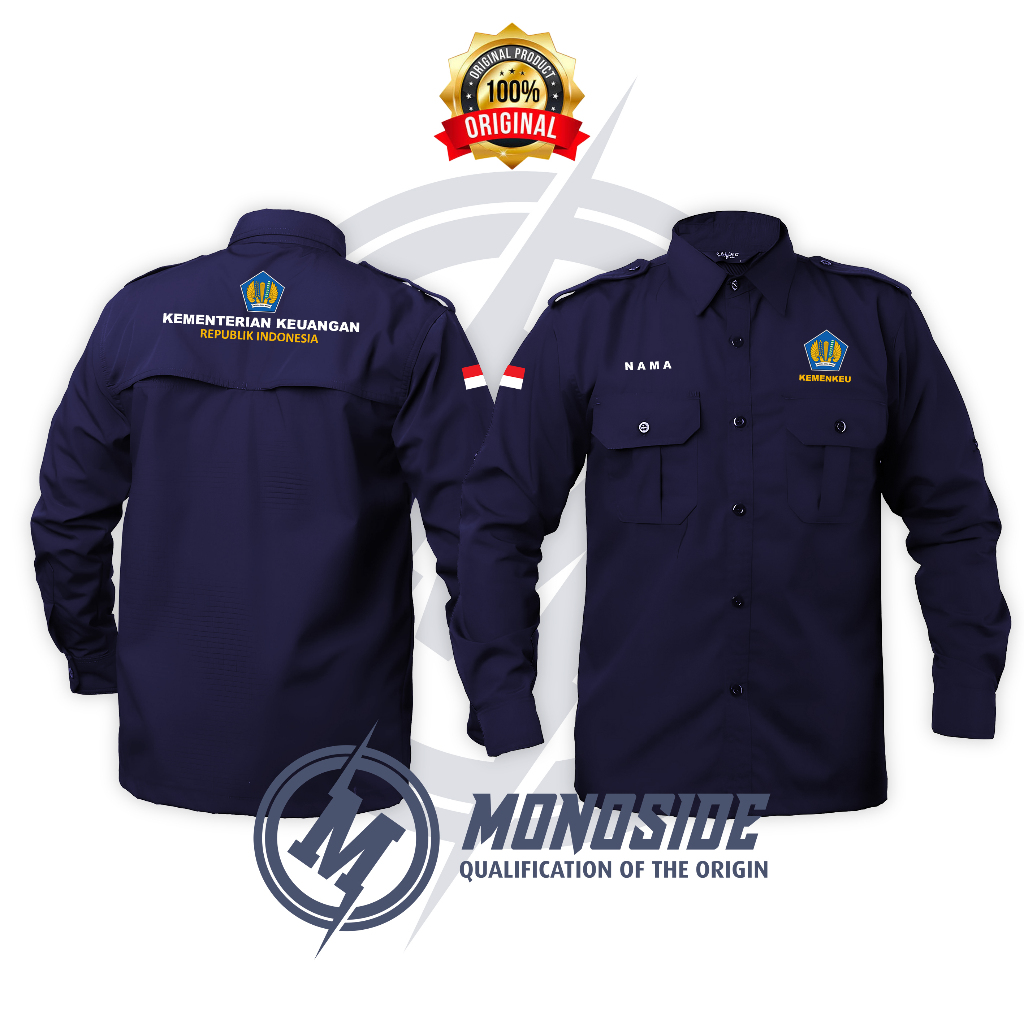 Jual KEMEJA PDL PDH LENGAN PANJANG KEMENKEU Kementerian Keuangan RI PRIA WANITA FREE CUSTOM ...
