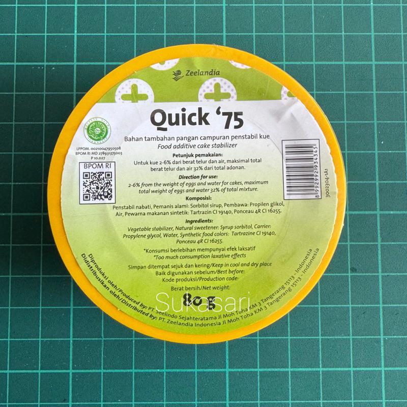 Jual Quick 75 pengembang kue cake emulsifier SP 80 gr tube | Shopee ...