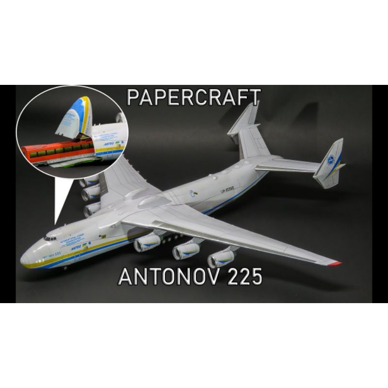 Jual Lembaran pola papercraft papercraft miniatur pesawat antonov 225 ...