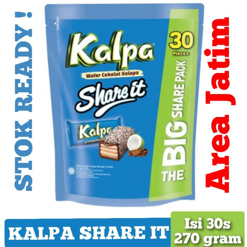 Jual Kalpa Share it Wafer dengan Kelapa Bersalut Cokelat isi 30 pcs ...