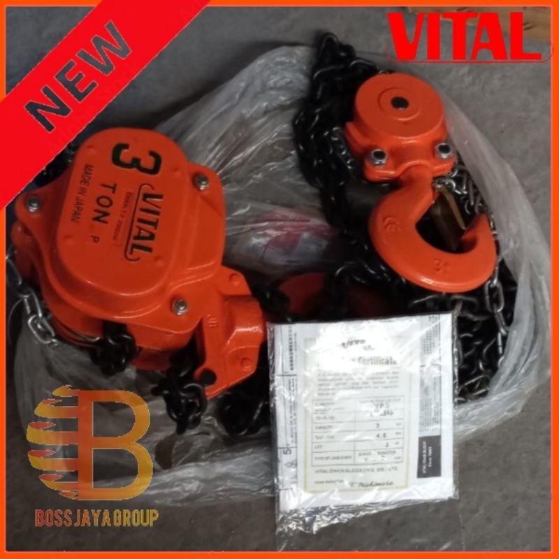 Jual Chain block 3 ton x 5 meter vital japan | Shopee Indonesia