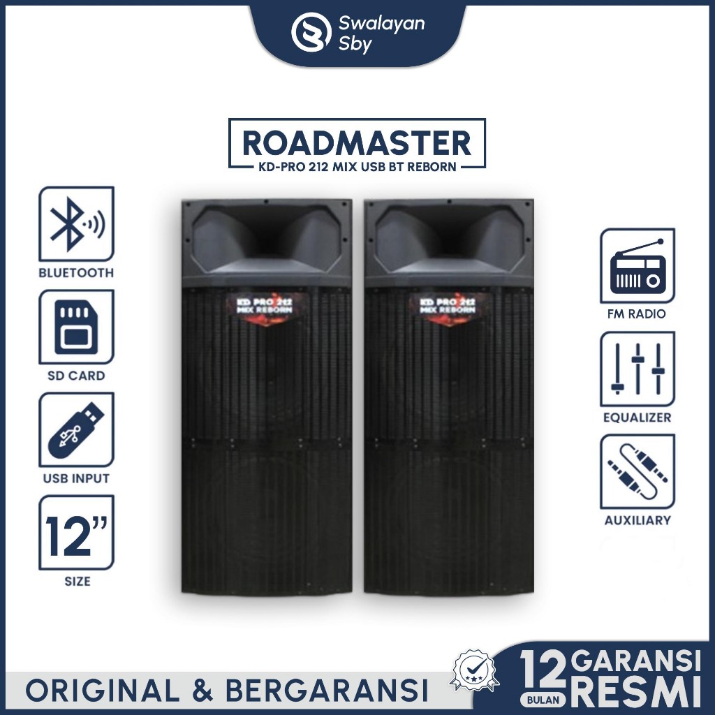Jual SPEAKER BLUETOOTH ROADMASTER GEN2 KD PRO 215 REBORN MIX USB ...