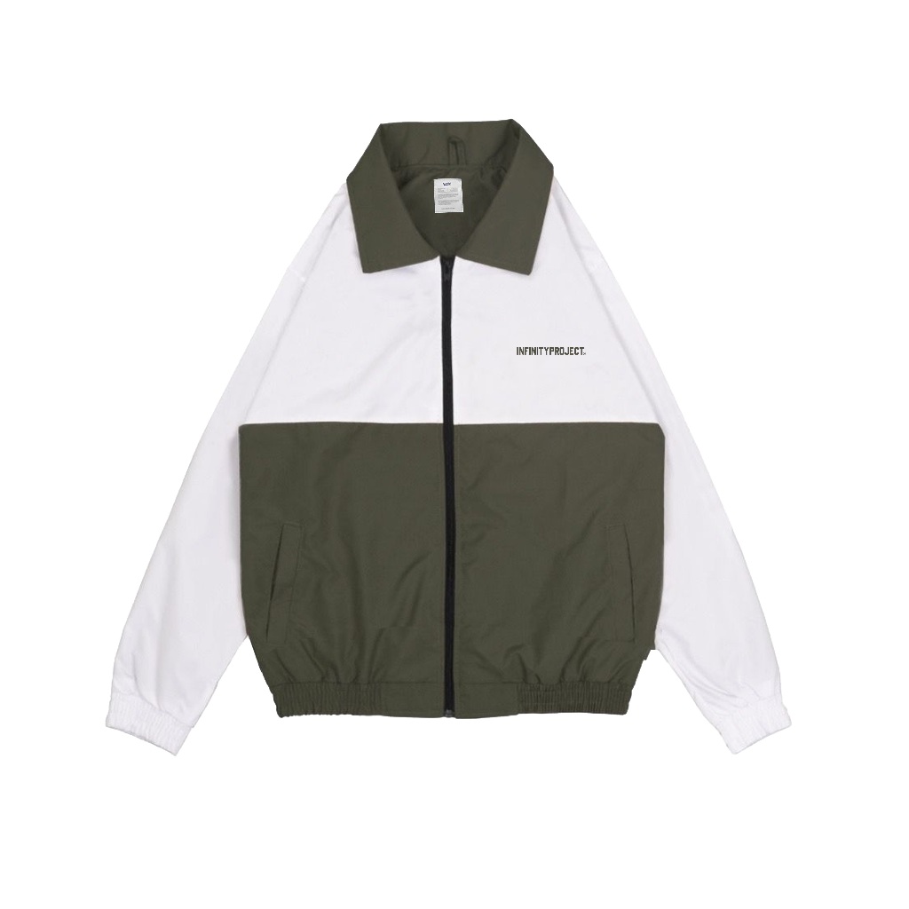 Jual INFINITY Track Suit Jacket Army Mix White | Shopee Indonesia