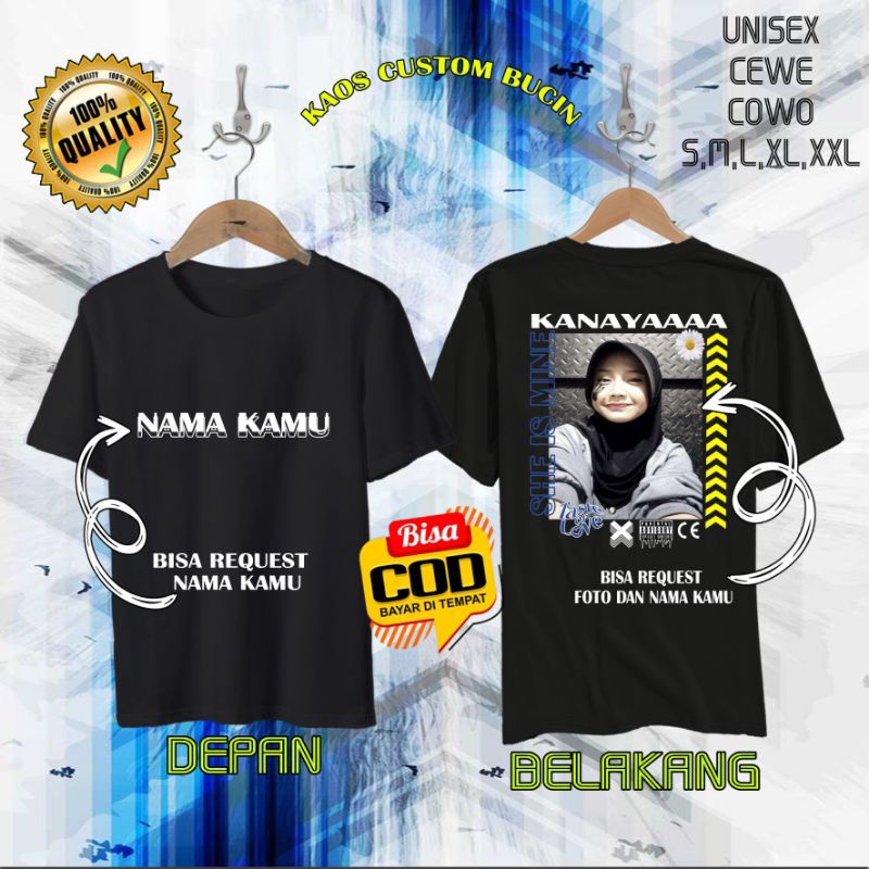 Jual KAOS CUSTOM Foto Streetwear Bisa Request Design Pacar Kalian Kaos ...