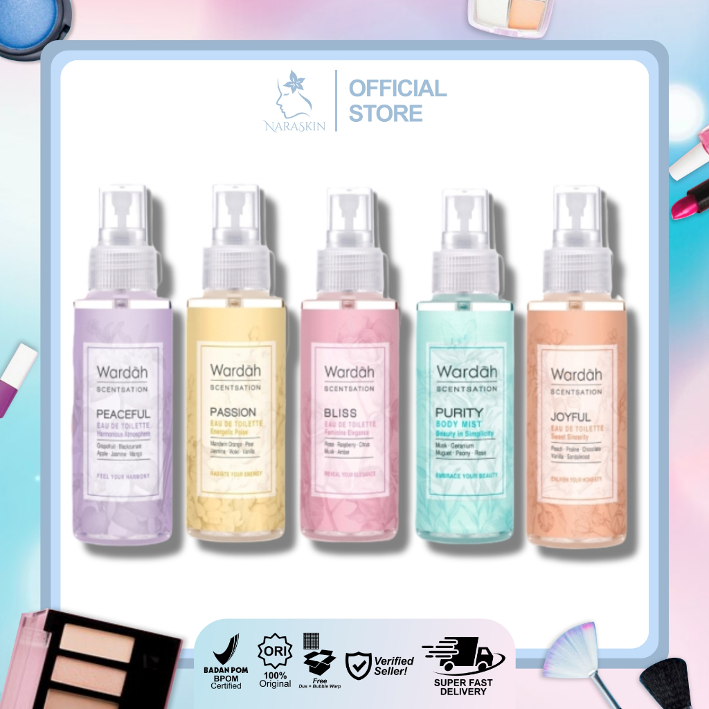 Jual Wardah Scentsation Body Mist - Parfum Wardah EDP 100 ml | Shopee ...