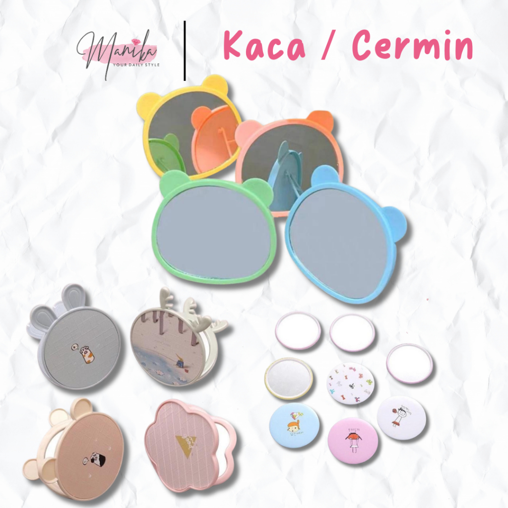 Jual Kaca Bulat Mini - Cermin Lipat Dua Sisi Cermin Saku - Cermin Duduk ...