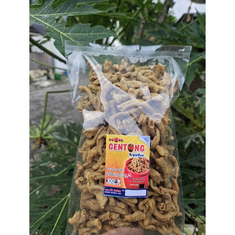 Jual kripik usus krispy gentong 500gram/ kripsus gentong / kripik usus ...