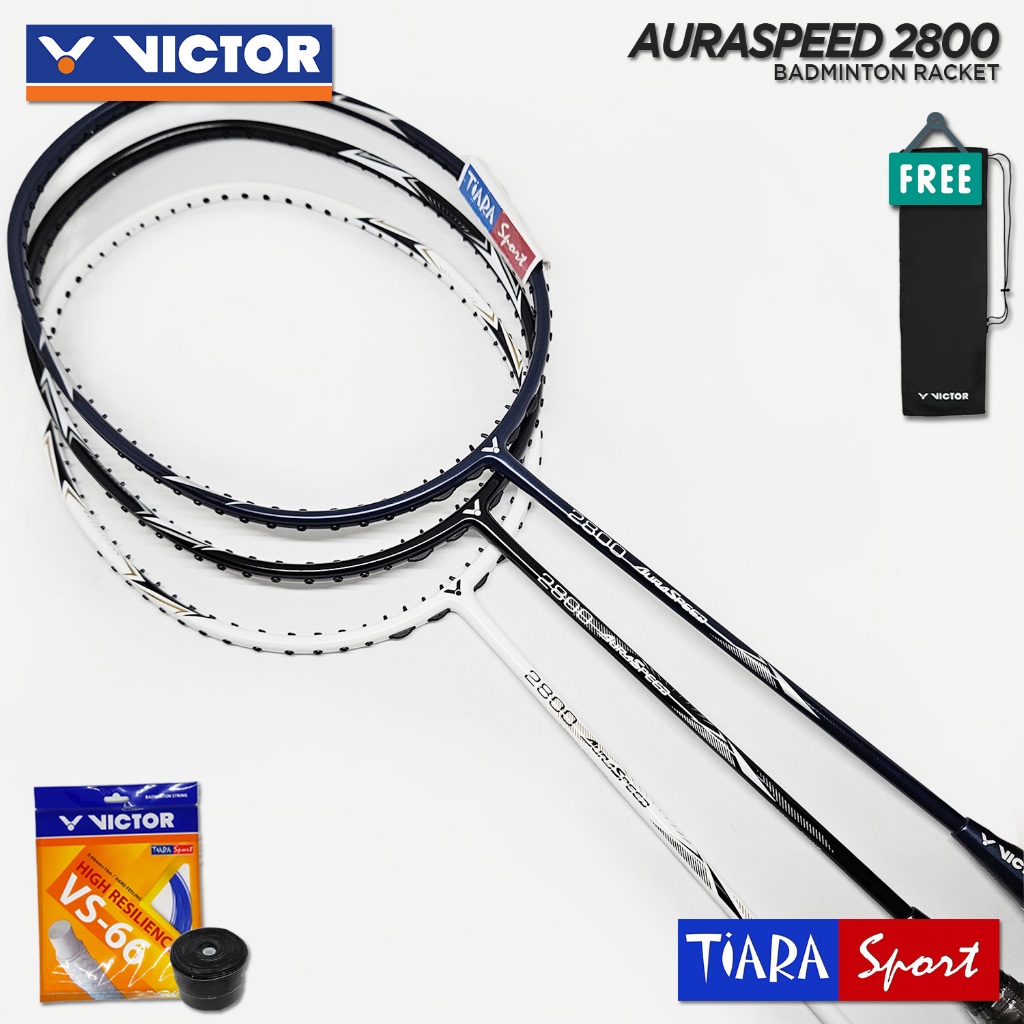 Jual Raket VICTOR Auraspeed 2800 (A/C/B/X) - White Black Dark Blue Gold - 4U G5 Badminton Racket ...