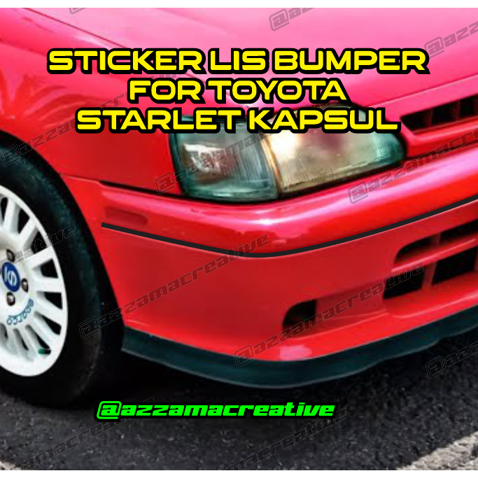 Jual Stiker List Bumper For Toyota Starlet Kapsul | Shopee Indonesia
