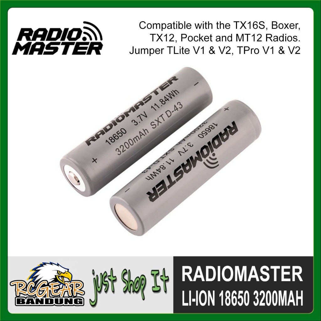 Jual RadioMaster 18650 Li-ion Battery 3200mAh 3.7V 2pcs for TX16S Boxer ...