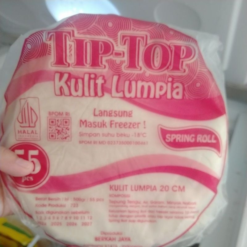 Jual Kulit Lumpia TIP-TOP UK 20cm isi 50 lembar | Shopee Indonesia