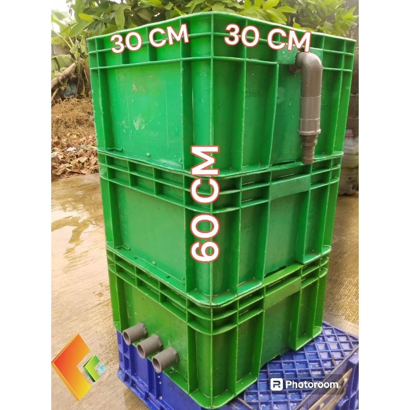 Jual Trickle filter box countainer kolam koi jumbo (60X30X30) | Shopee ...