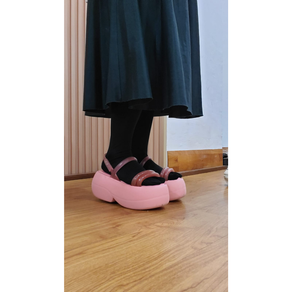 Jual MELISSA AIRBUBBLE PLATFORM AD [ PRELOVED ] warna PINK ORIGINAL 100 ...