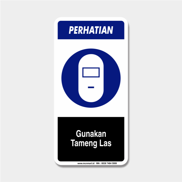 Jual Safety Sign Rambu K3 APD - Gunakan Topeng Las | Shopee Indonesia