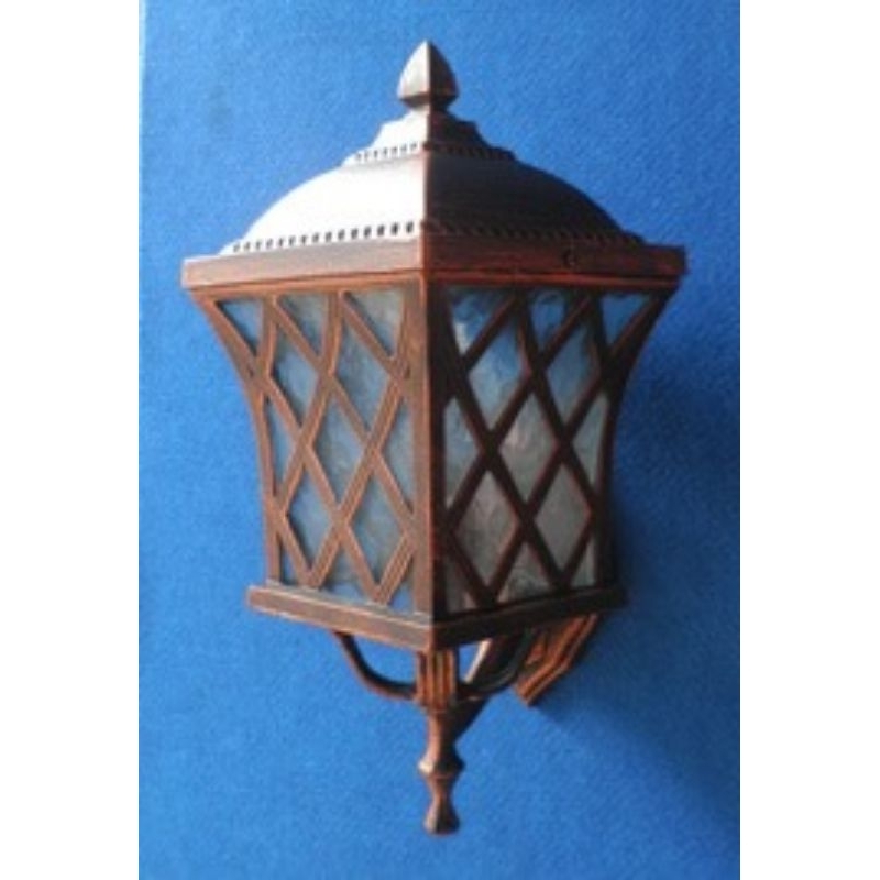 Jual Lampu Dinding Outdoor Model Bilik Bambu Kaca Motif Es Batu ...
