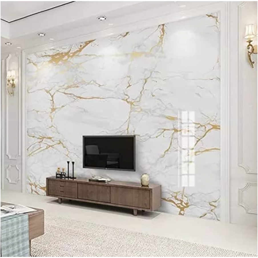 Jual Wallpaper Sticker Dinding Motif Marmer Kuning Ukuran +- 45CM X 9 ...