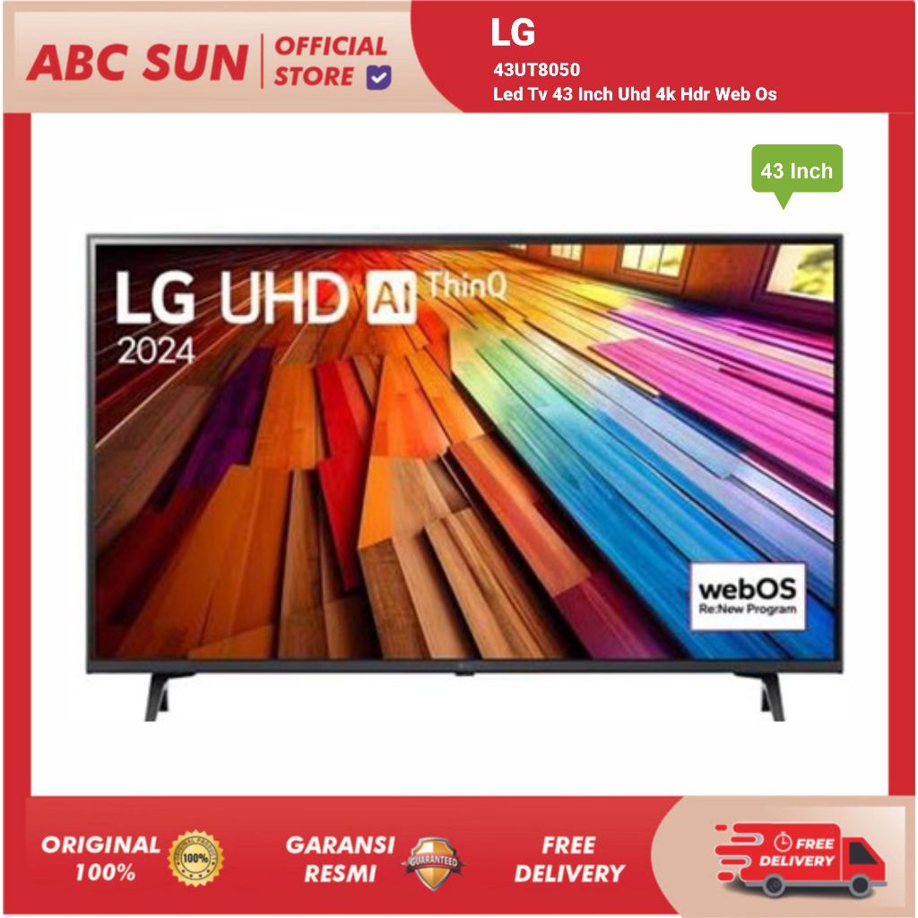 Jual LG 43UT8050PSB Led Tv 43 Inch Uhd 4k Hdr Web Os Prosesor AI alpha ...