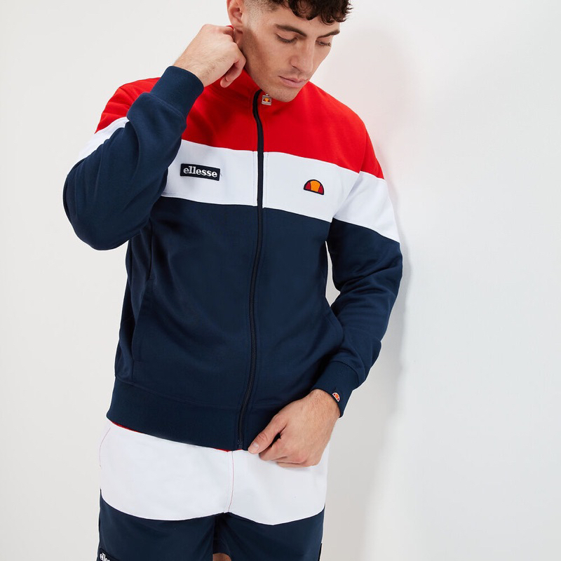 Jual Ellesse Caprini Tracktop Jacket In Red White Navy | Shopee Indonesia