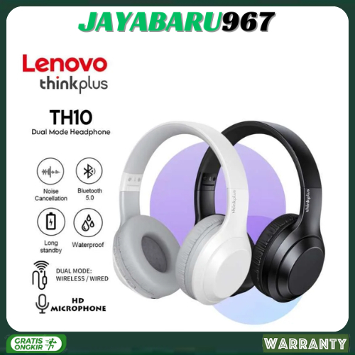 Jual Lenovo ThinkPlus TH10 Bluethoot Headphone Boom Bass | Shopee Indonesia