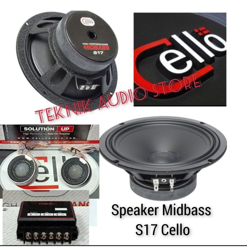 Jual Speaker Split 2way Cello Midbass S17 Tweeter Solution up Plus ...