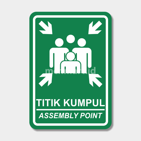 Jual Safety Sign Rambu K3 Emergency - TItik Kumpul 35x50cm | Shopee ...