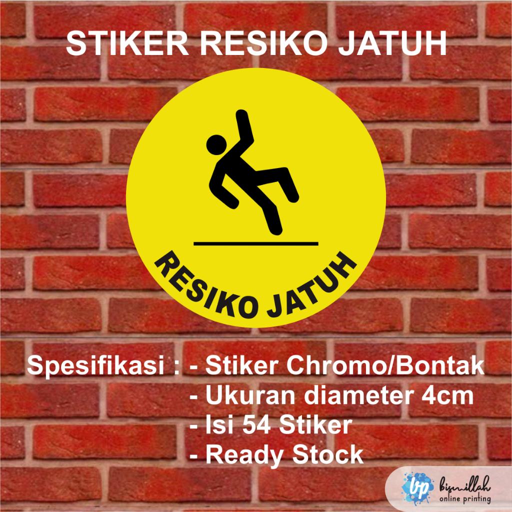Jual Stiker resiko jatuh & Stiker indikasi resiko | Shopee Indonesia