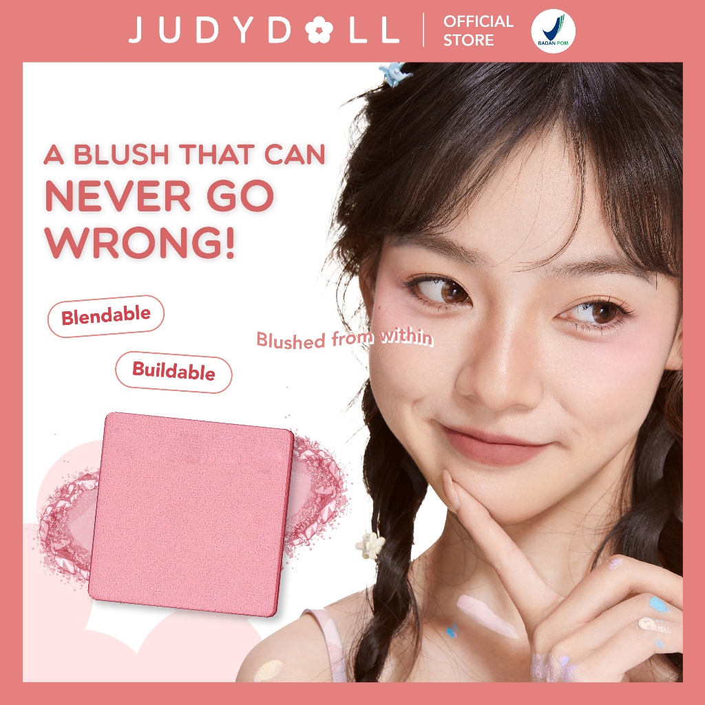 Jual (BEST SELLER) Judydoll Pretty Blush Powder - 2gr (Multifungsi Blush On Dengan Blendable ...