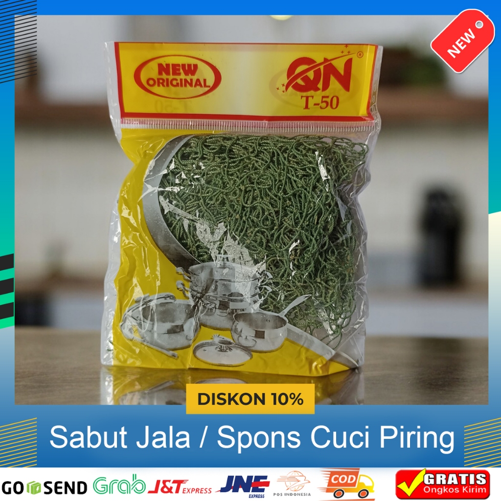 Jual Sabut Jala Spons Cuci Piring Serabut Jaring Hijau Gosok Panci ...