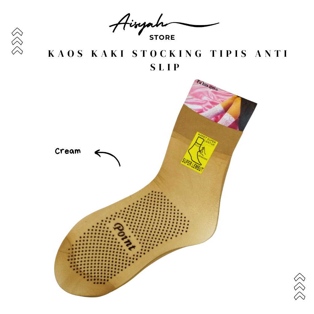 Jual Aisyah Store - AS29 Kaos Kaki Stocking Anti slip di atas Mata Kaki ...