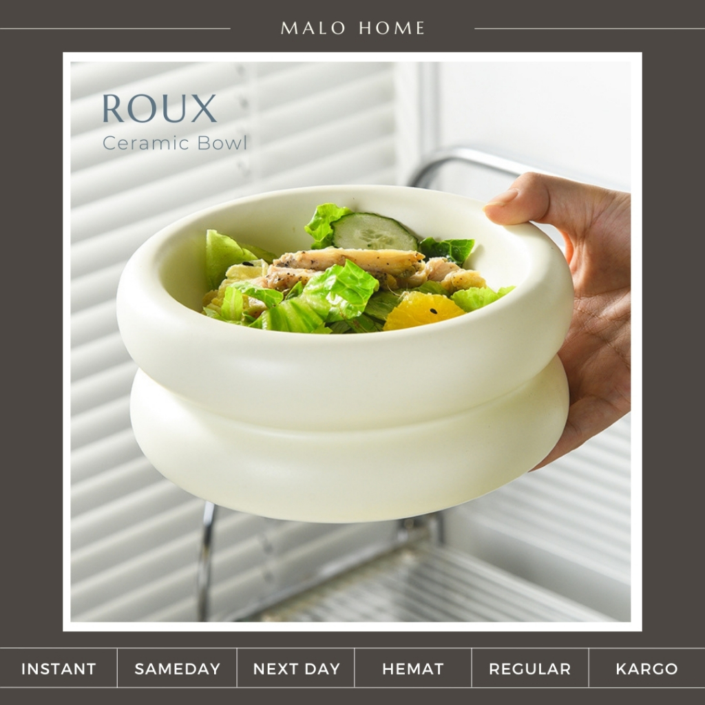 Jual MALO HOME - ROUX CERAMIC BOWL big ceramic modern edgy bowl mangkok minimalis mangkok ...