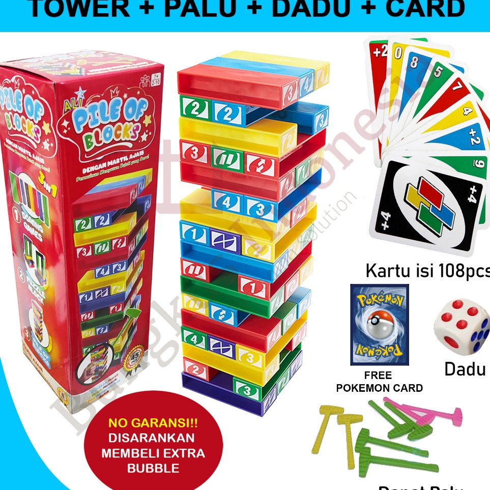 Jual Permainan Balok Keluarga Card Dice Gift Boardgame KODE B3R3 ...