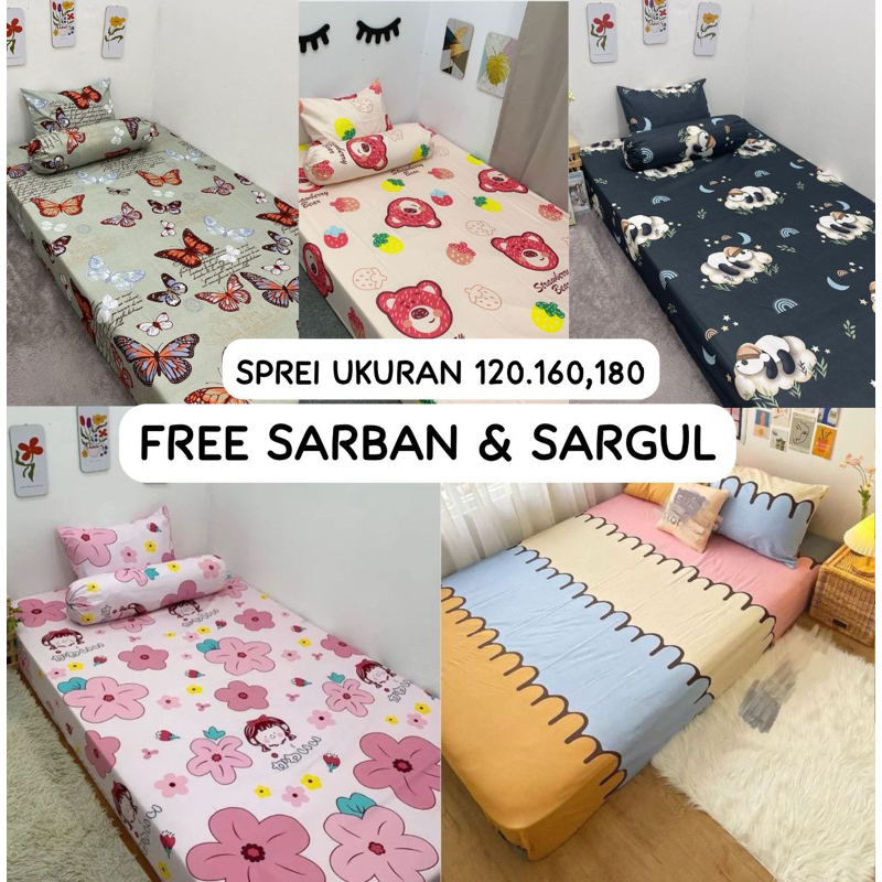 Jual SPREI AESTETIC UKURAN 180 160 120|SPREI HOMEMADE KARAKTER MURAH ...
