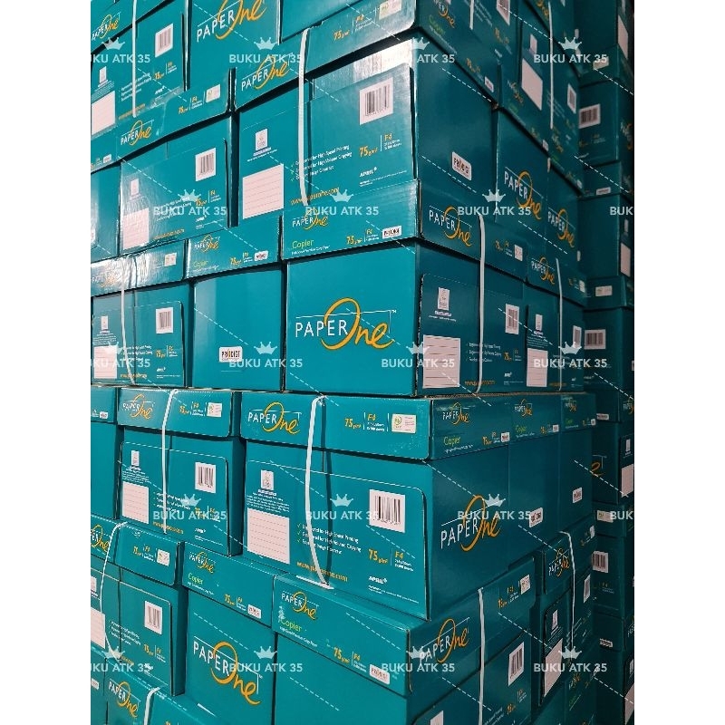 Jual Kertas HVS Foto Copy / Print TERMURAH F4 75 PAPER ONE 1 karton ...