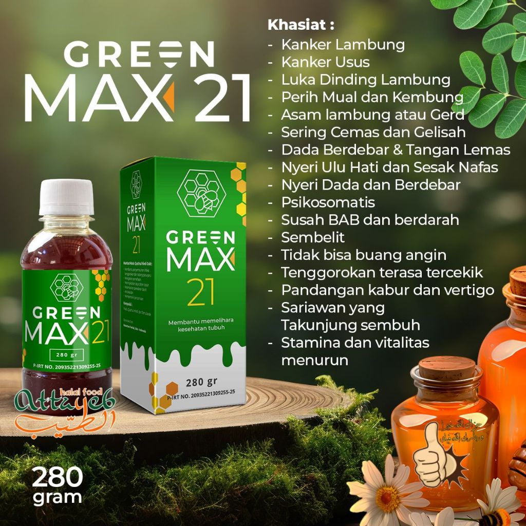 Jual Madu HIJAU 21 Green Honey Obat Asam Lambung Madu Propolis Plus ...