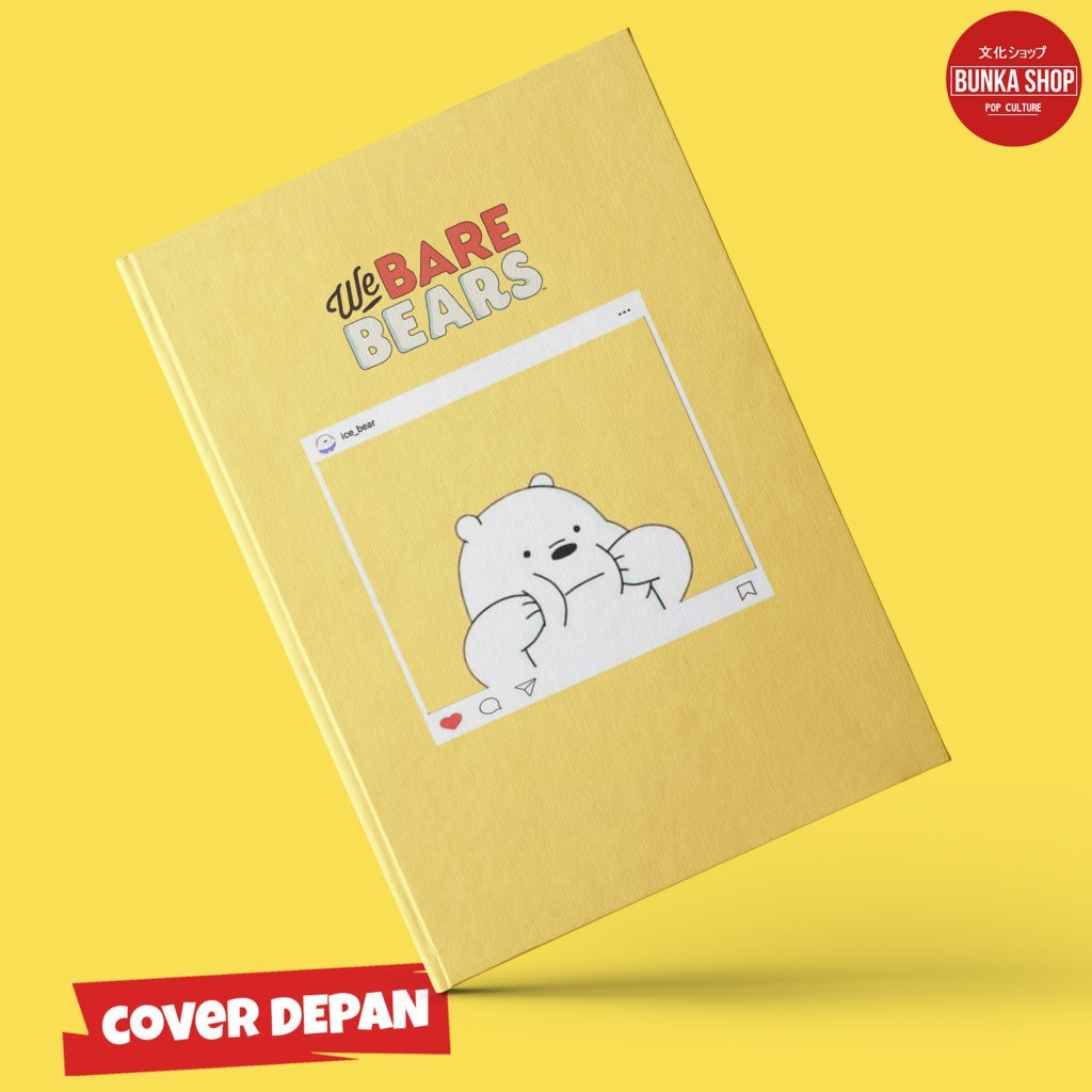 Jual Pocket Note We Bare Bears Frame yellow B Hardcover A6 Buku tulis ...