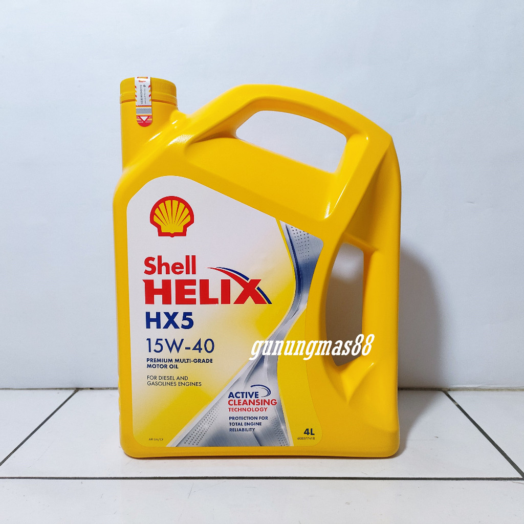 Jual Oli Mesin Shell Helix HX5 SAE 15W-40 API SN/CF 4 Liter 4L | Shopee Indonesia