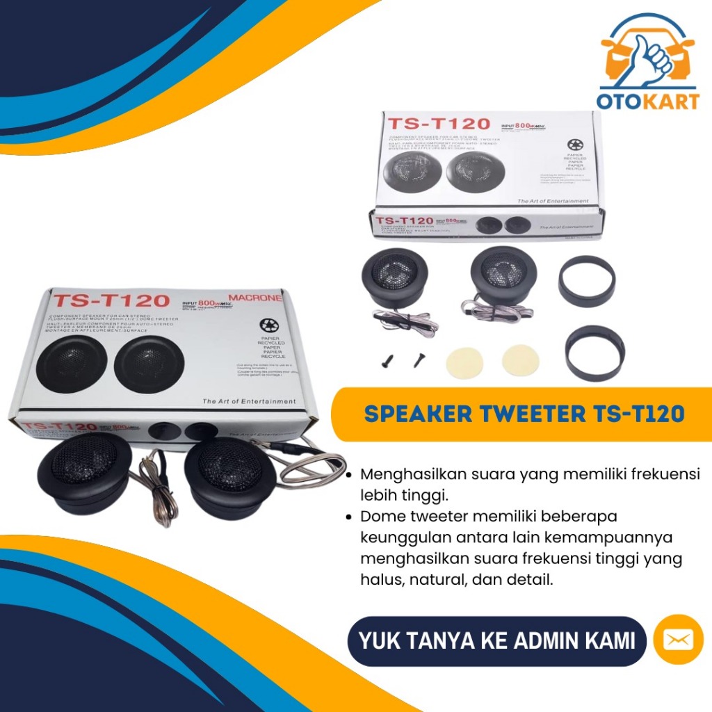 Jual Speaker Tweeter Mobil TS - T120 / SPEAKER MOBIL DEPAN / CAR ...