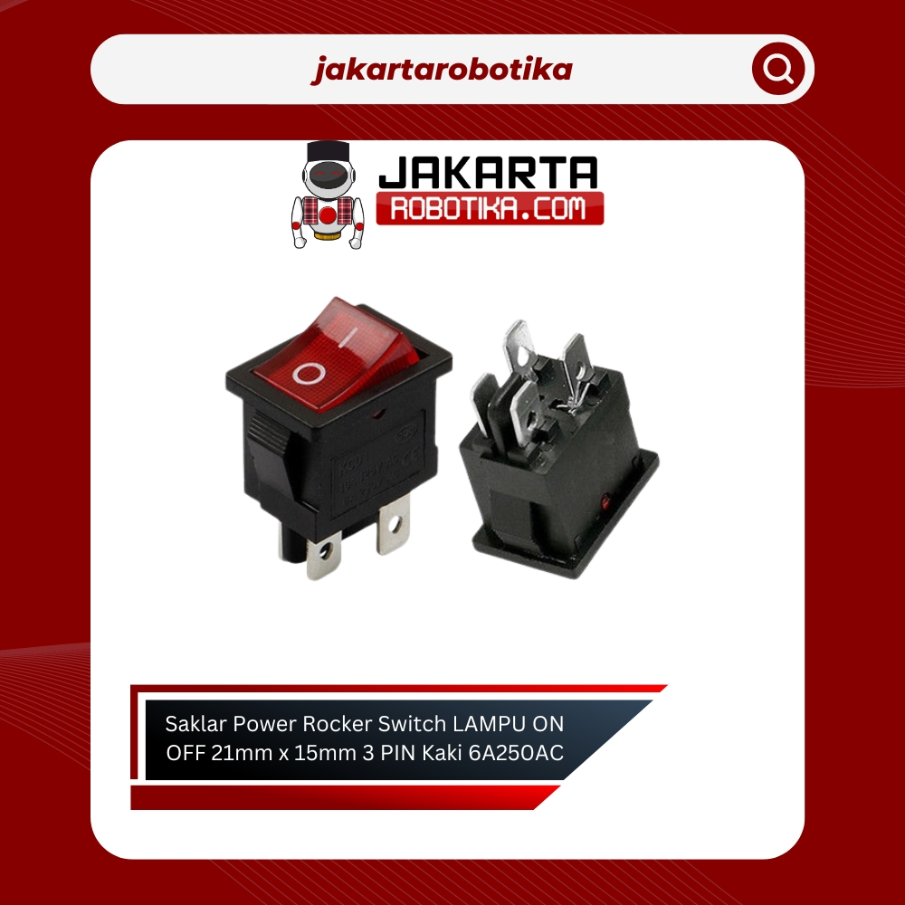 Jual Saklar Power Rocker Switch LAMPU ON OFF 21mm x 15mm 3 PIN Kaki ...