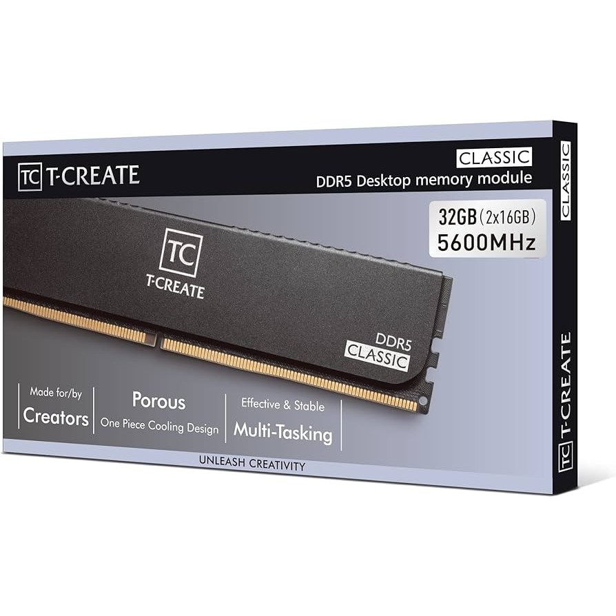 Jual RAM TEAM T-CREATE CLASSIC DDR5 32GB (16GBx2) PC 5600MHZ | Shopee ...