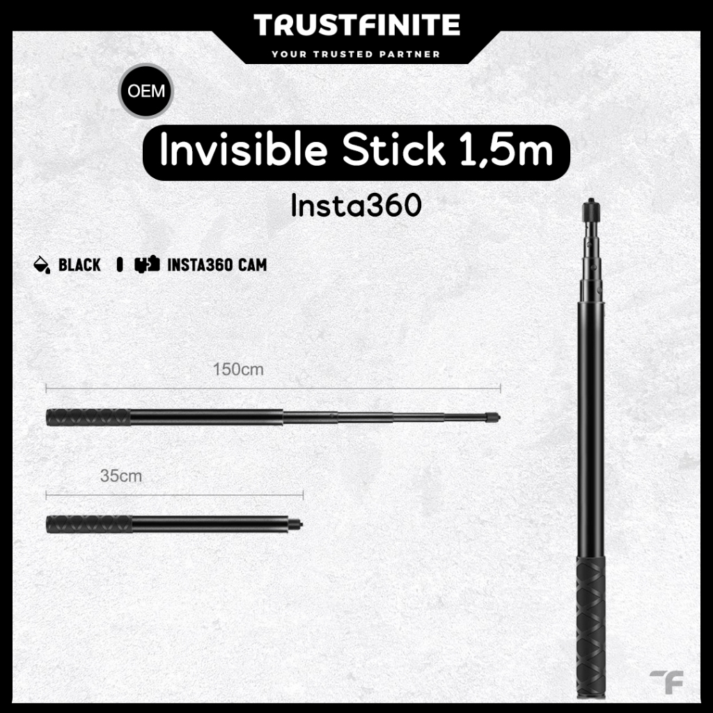 Jual OEM 1.5m Invisible Selfie Stick Aluminium Alloy Monopod for ...