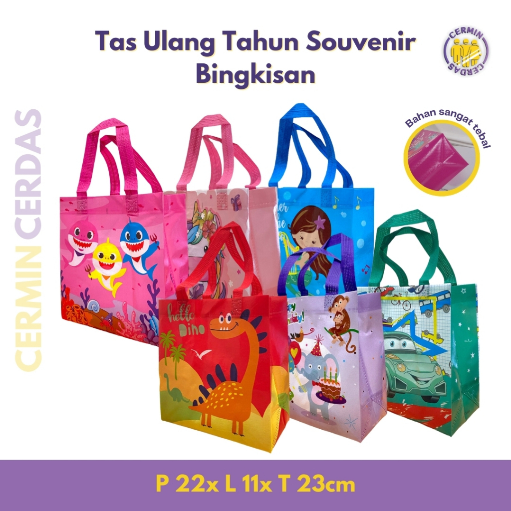 Jual Tas Ulang Tahun Anak 22x23 Goodie Bag Hadiah Souvenir Bingkisan ...