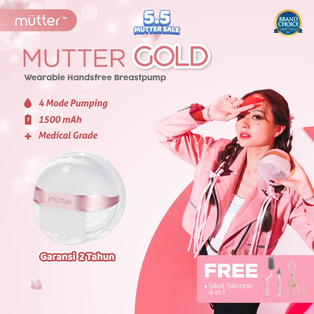 Jual MUTTER GOLD Pompa ASI Elektrik Wearable Handsfree Breast Pump ...