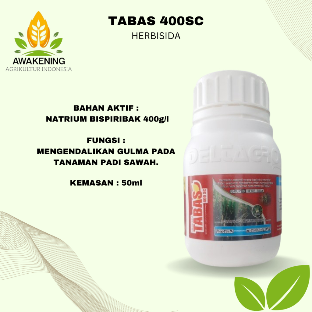 Jual TABAS 400SC 50ML HERBISIDA pada tanaman padi | Shopee Indonesia